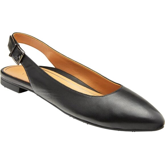 Vionic | Shoes | Vionic Jade Black Leather Slingback Flats 9 | Poshmark